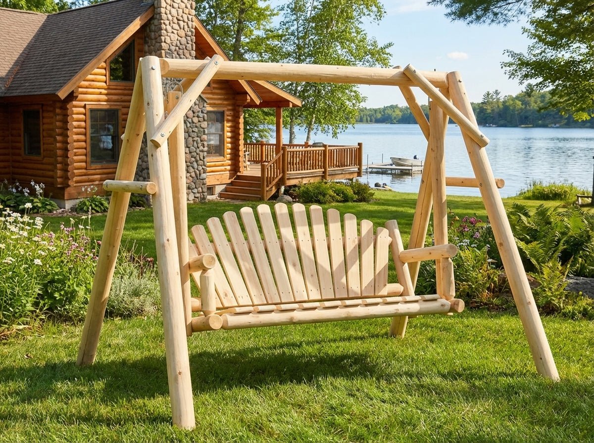 Yard Swings for Adults | Outdoor Wooden Swing Sets – Cedar Creek Rustic ...